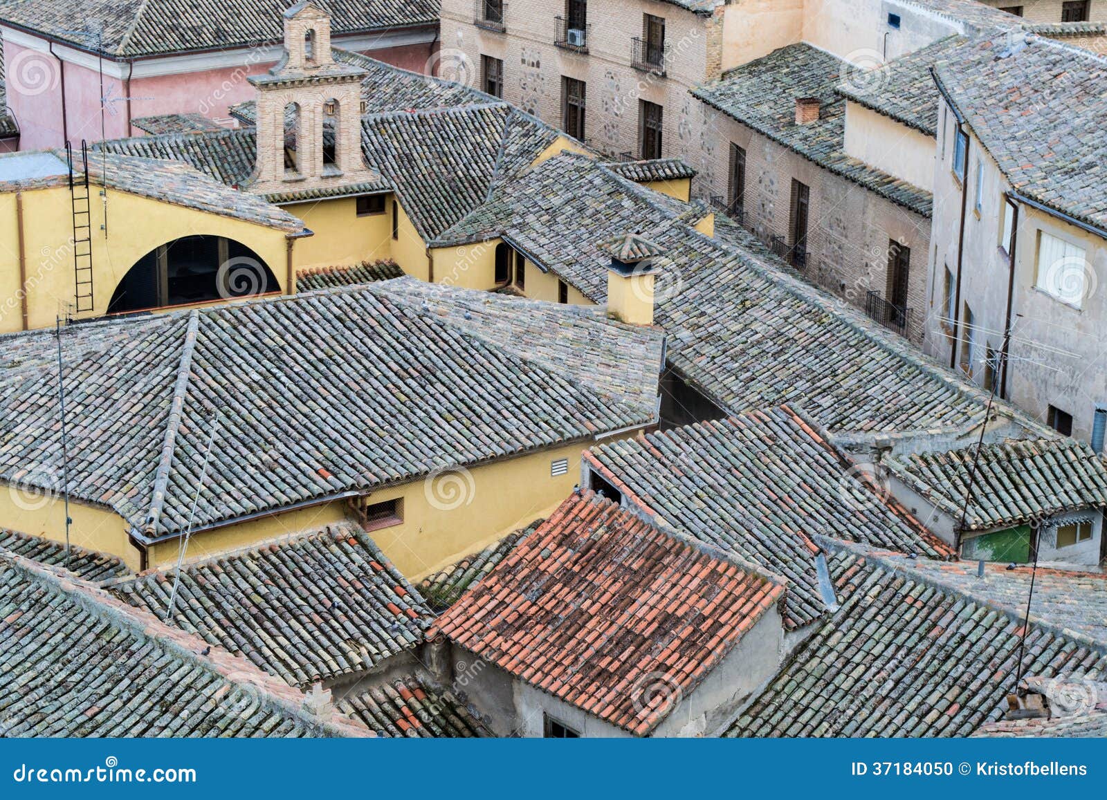 Spanish Houses and Rooftops with Tiles Stock Photo - Image of spain ...