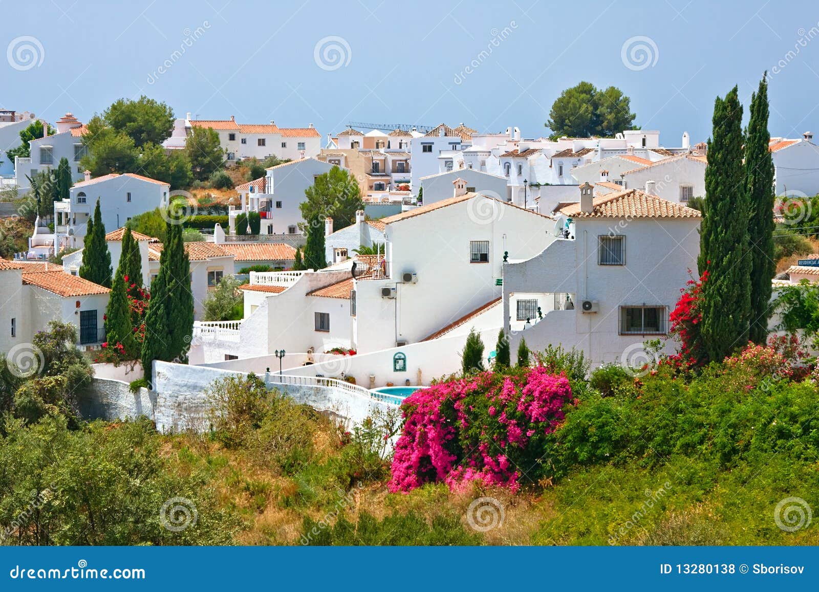 Spanish landscape stock photo. Image of hill, green, costa - 13280138