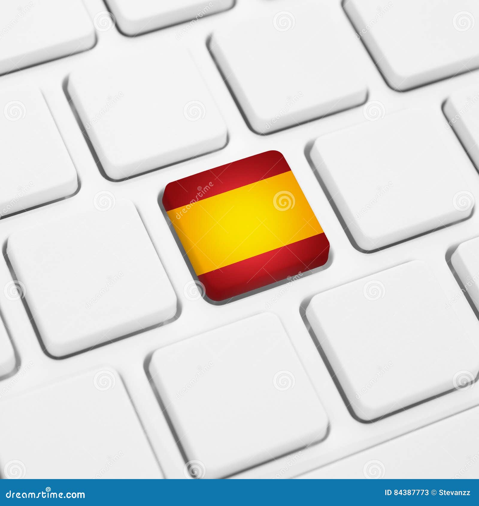 Spanish Language or Spain Web Concept. National Flag Button Stock ...