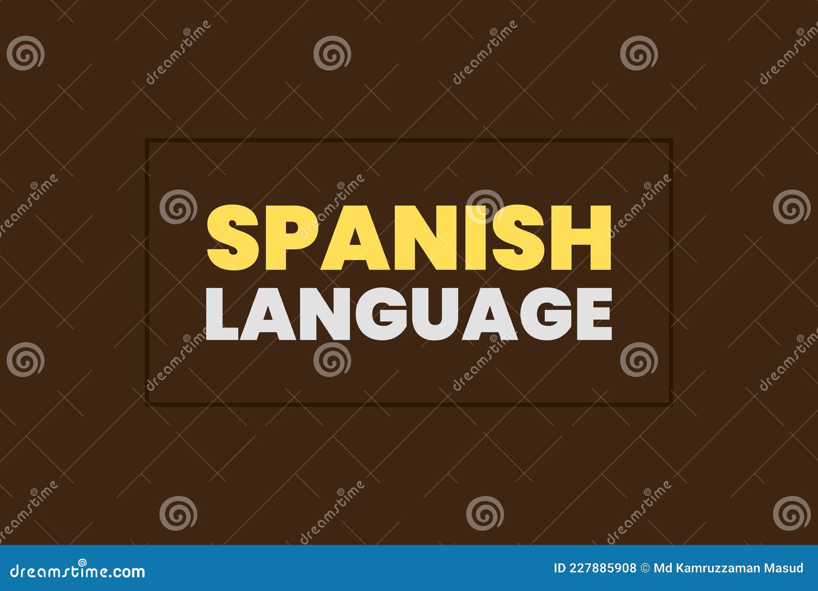 Spanish Language Typography Text Vector Background Design Stock Vector ...