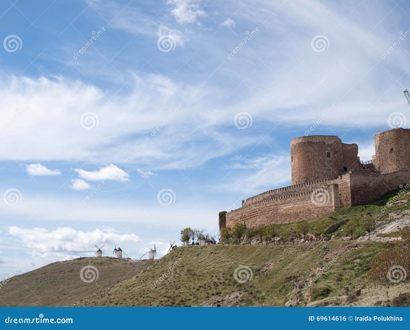 Spanish medieval castle stock photo. Image of spain, landscape - 69614616