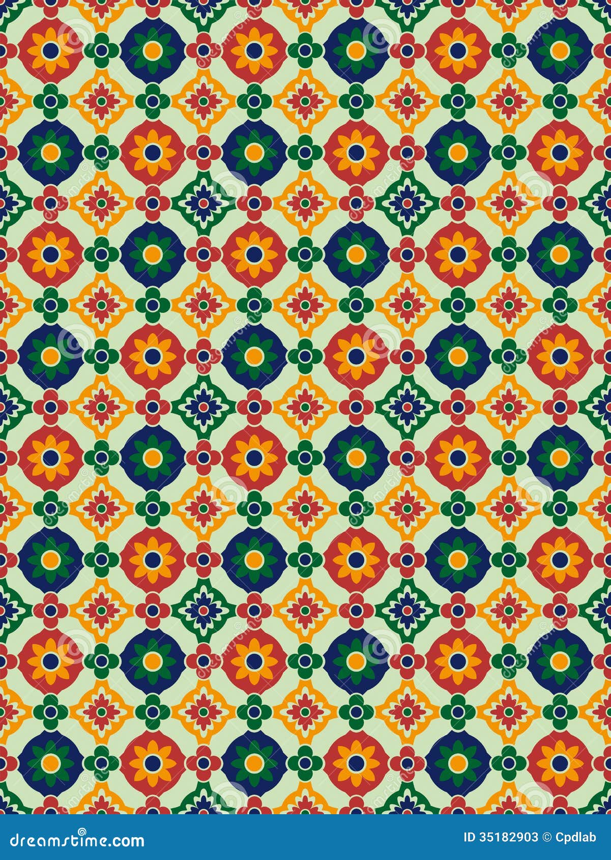 Spanish mosaic stock vector. Illustration of curve, square - 35182903