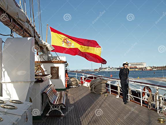 Spanish navy ship editorial photography. Image of nautical - 19193592