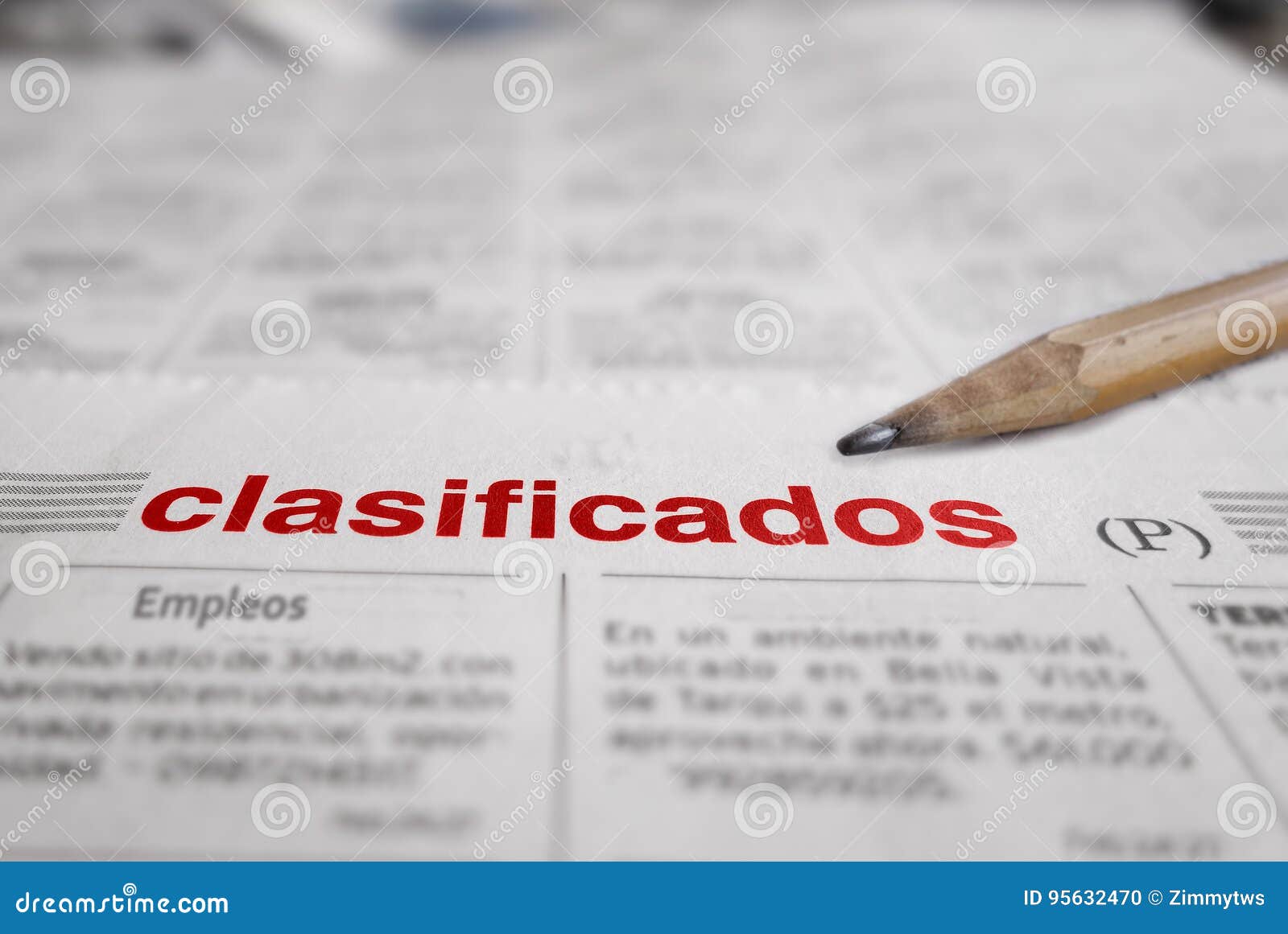 Spanish Newspaper Classified Section Stock Photo - Image of newspaper ...