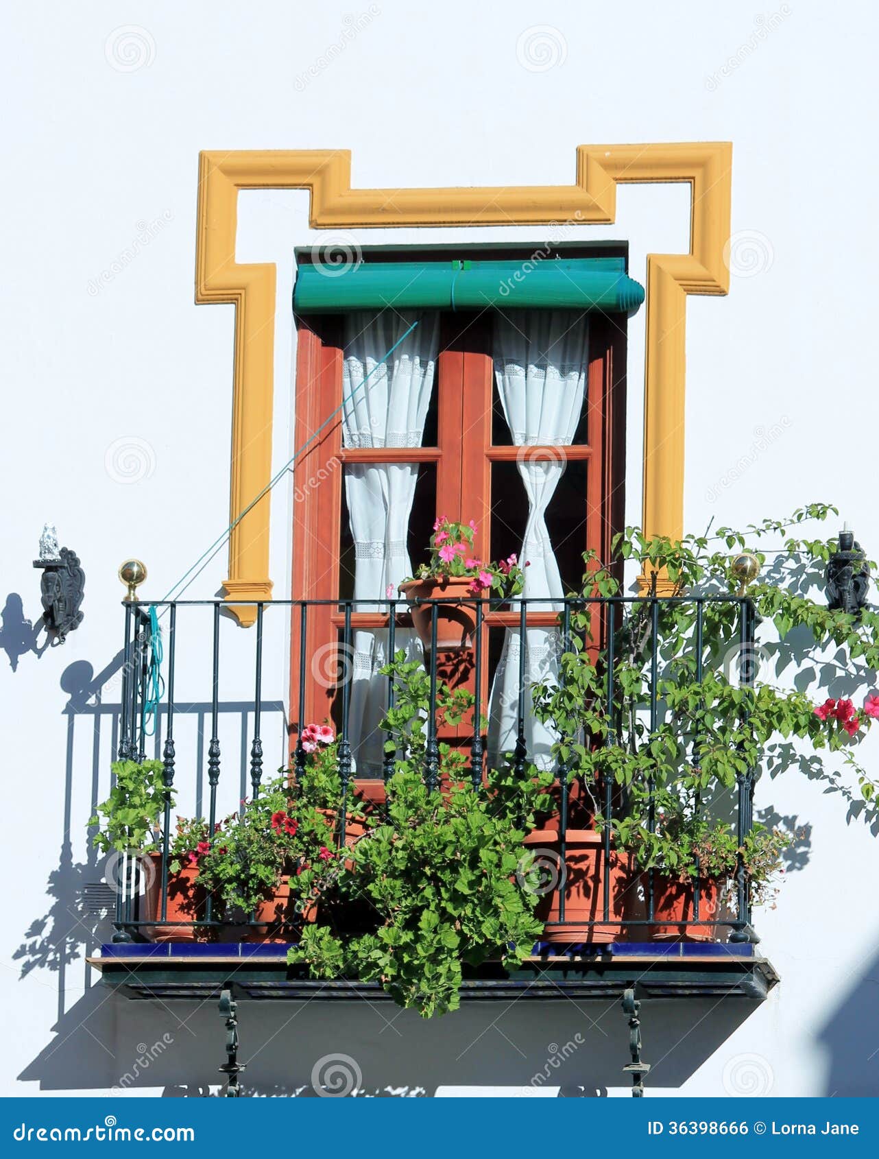 Spanish old window stock photo. Image of floor, outside - 36398666