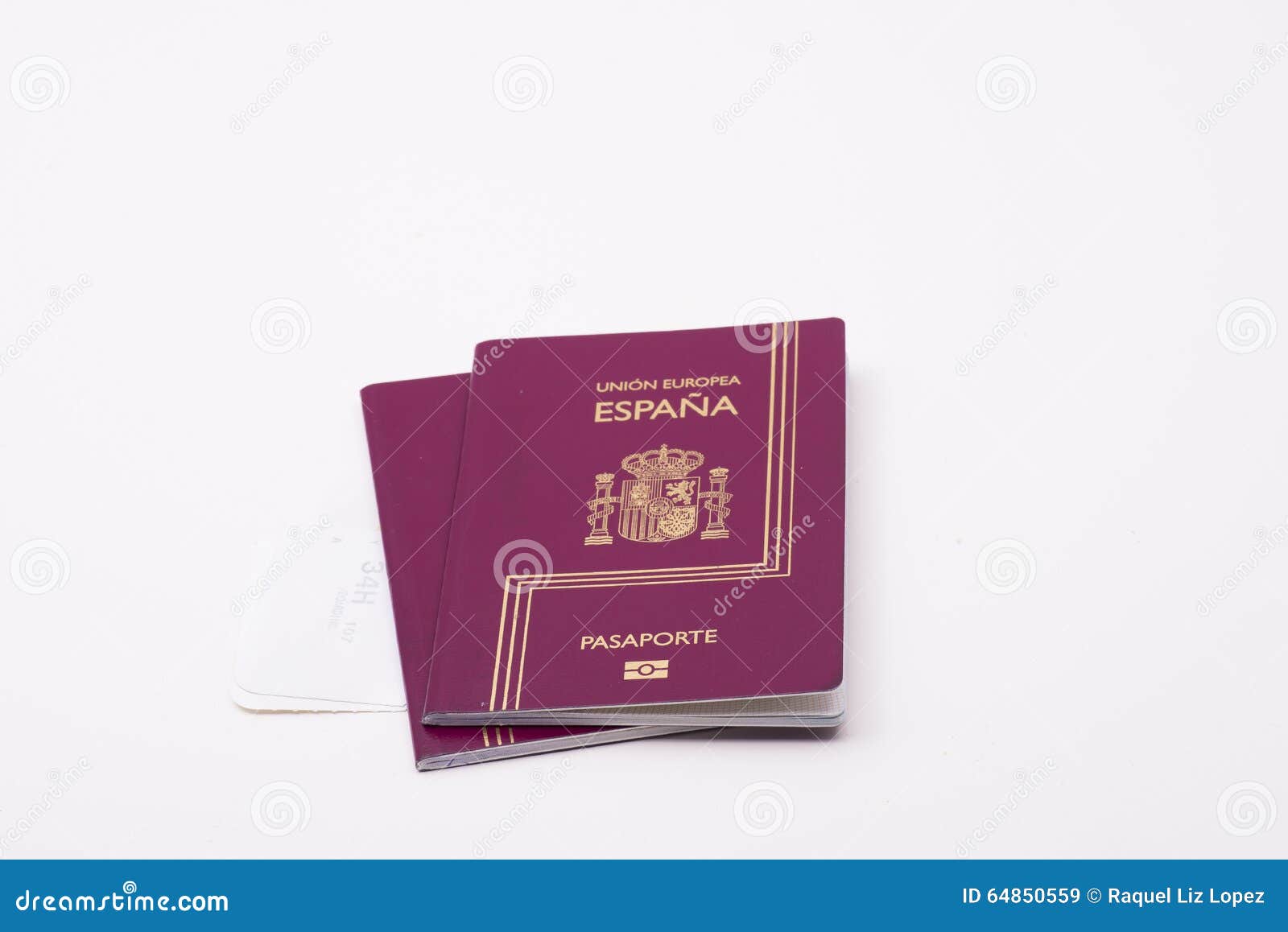 Spanish passports. stock image. Image of documentation - 64850559