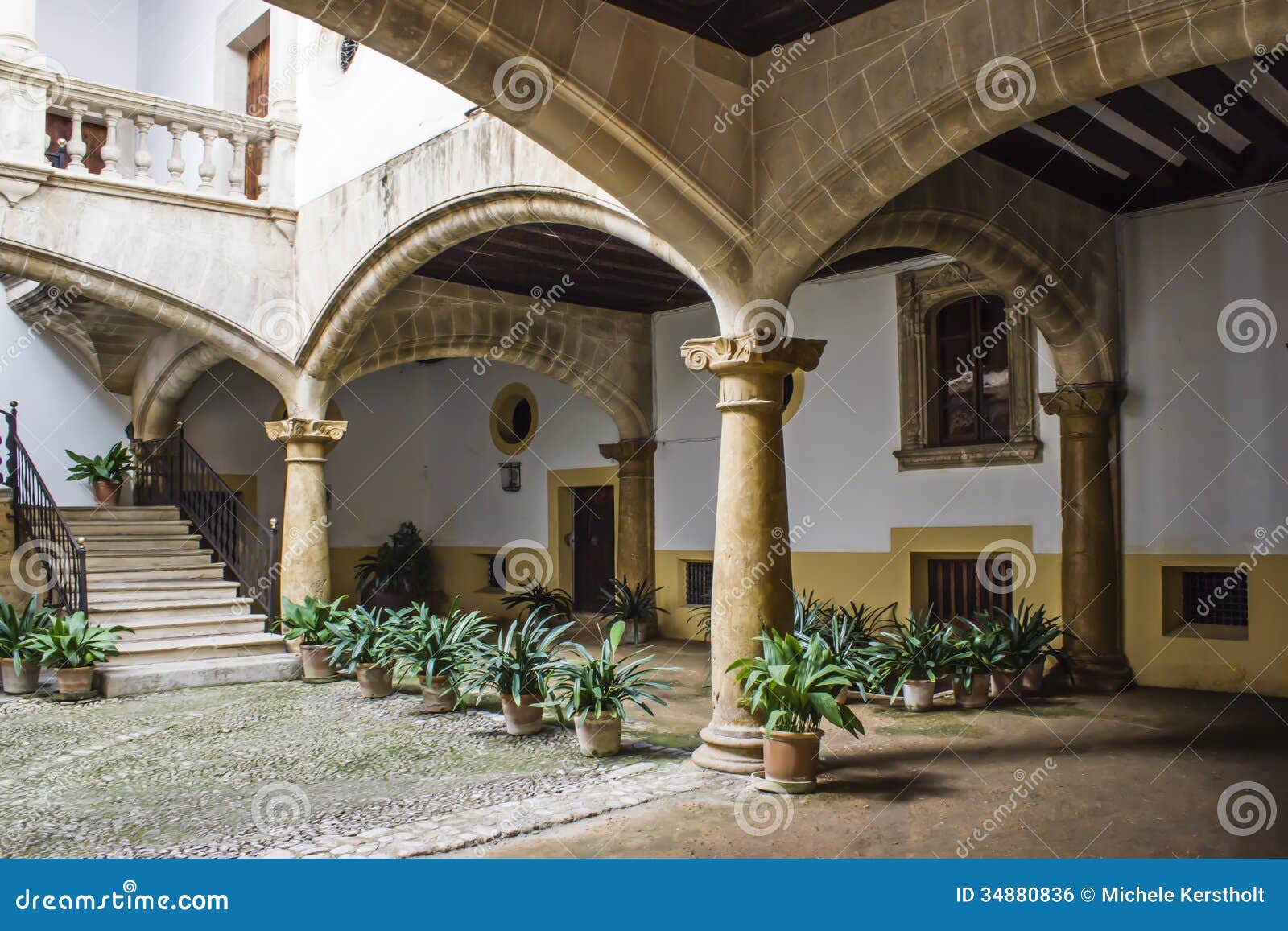 Spanish Patio stock photo. Image of arab, balearic, country - 34880836