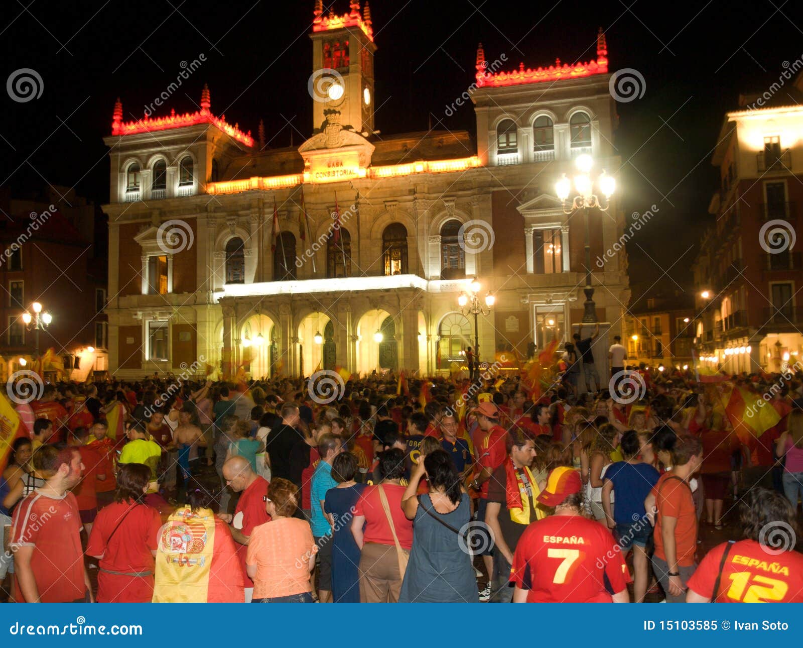 Spanish People Celebrating the Worldcup Victory Editorial Image - Image ...