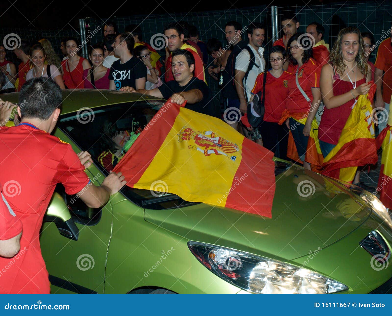 Spanish People Celebrating the Worldcup Victory Editorial Photography ...