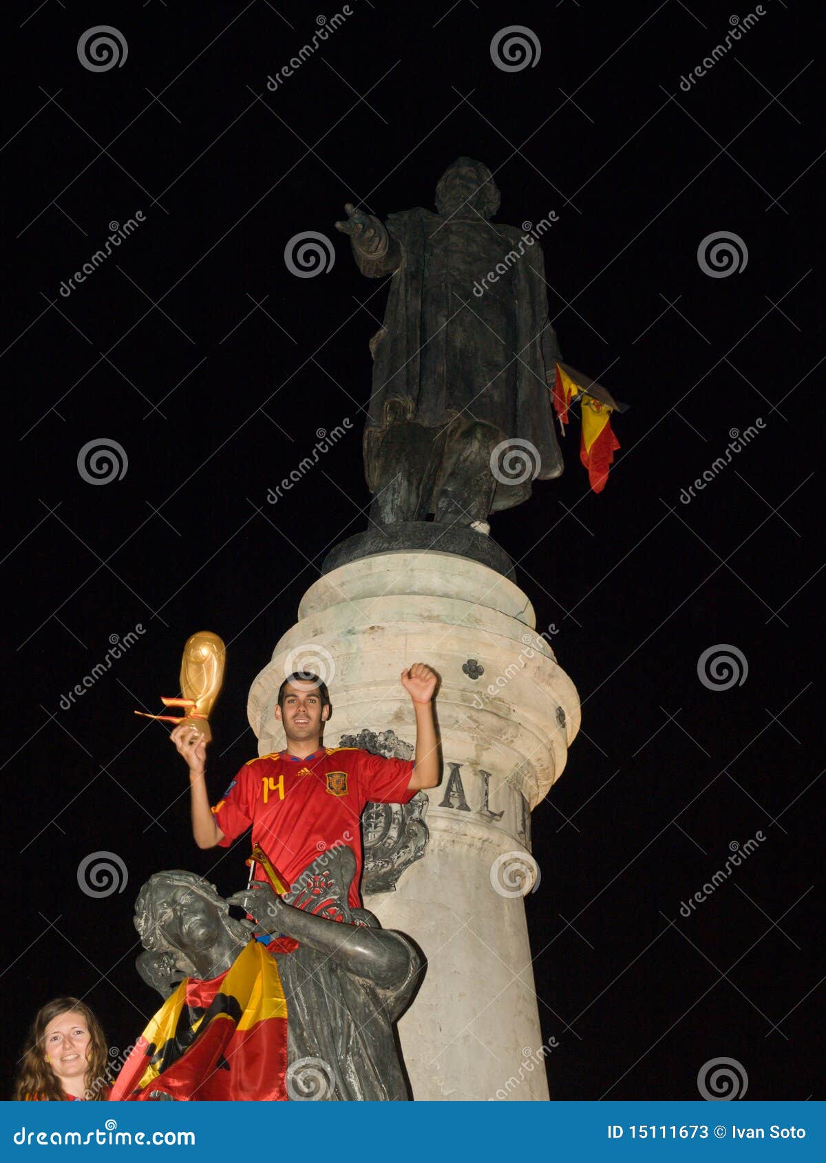 Spanish People Celebrating the Worldcup Victory Editorial Stock Photo ...