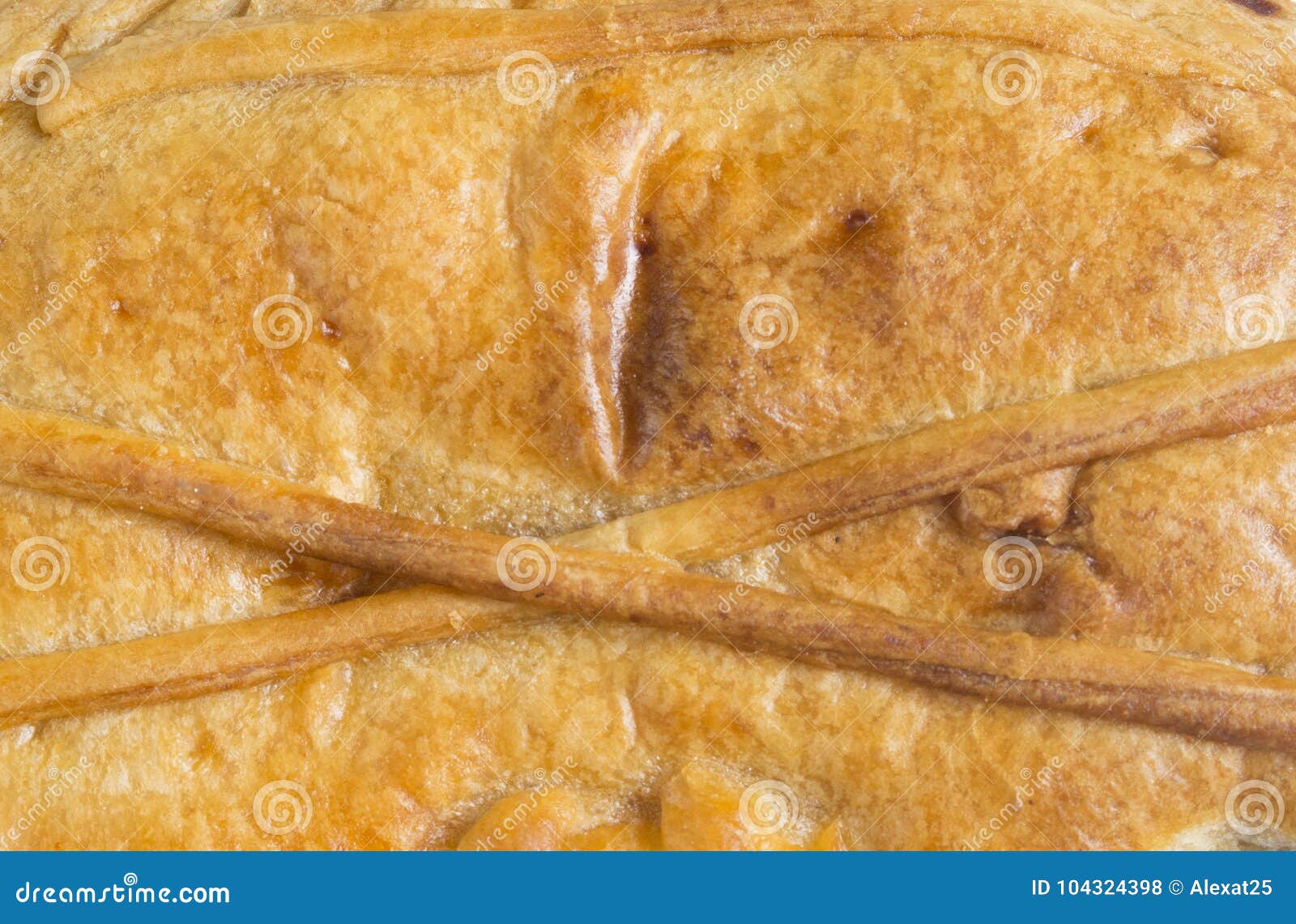 Spanish pie texture stock photo. Image of pastry, bread - 104324398