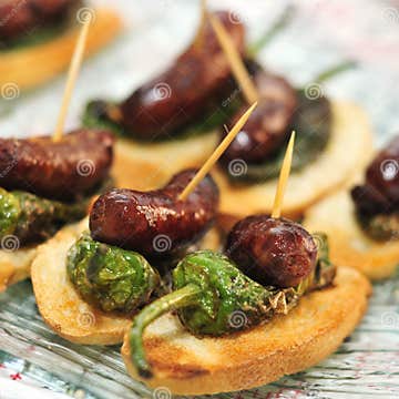 Spanish pinchos stock photo. Image of slices, snack, mediterranean ...