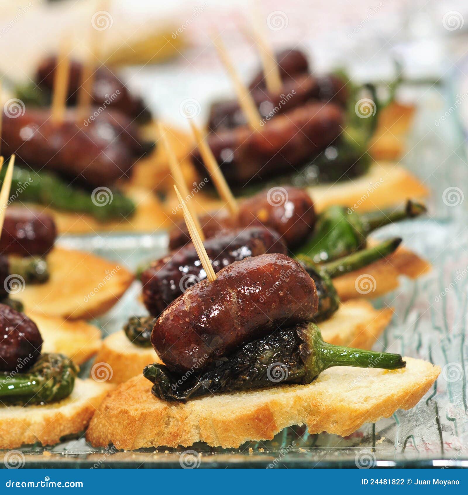 Spanish pinchos stock photo. Image of padron, food, sandwich - 24481822