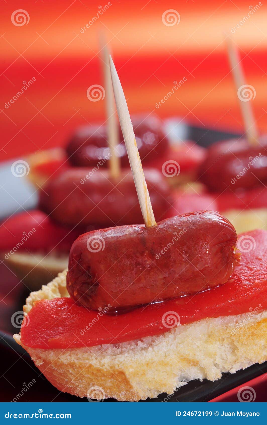 Spanish pinchos stock image. Image of mediterranean, snack - 24672199