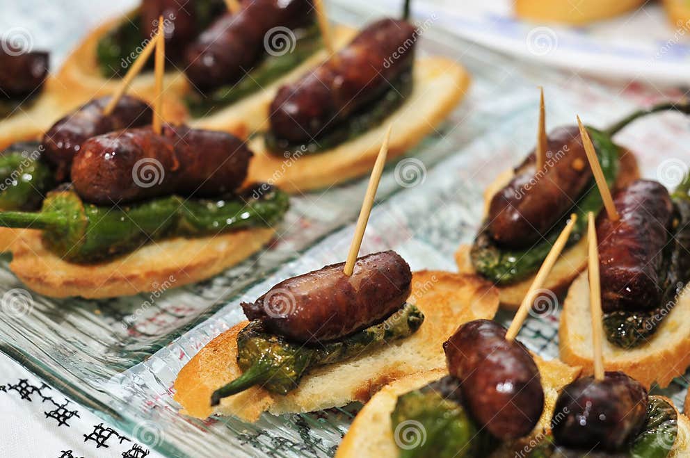 Spanish pinchos stock photo. Image of culinary, dish - 26396444