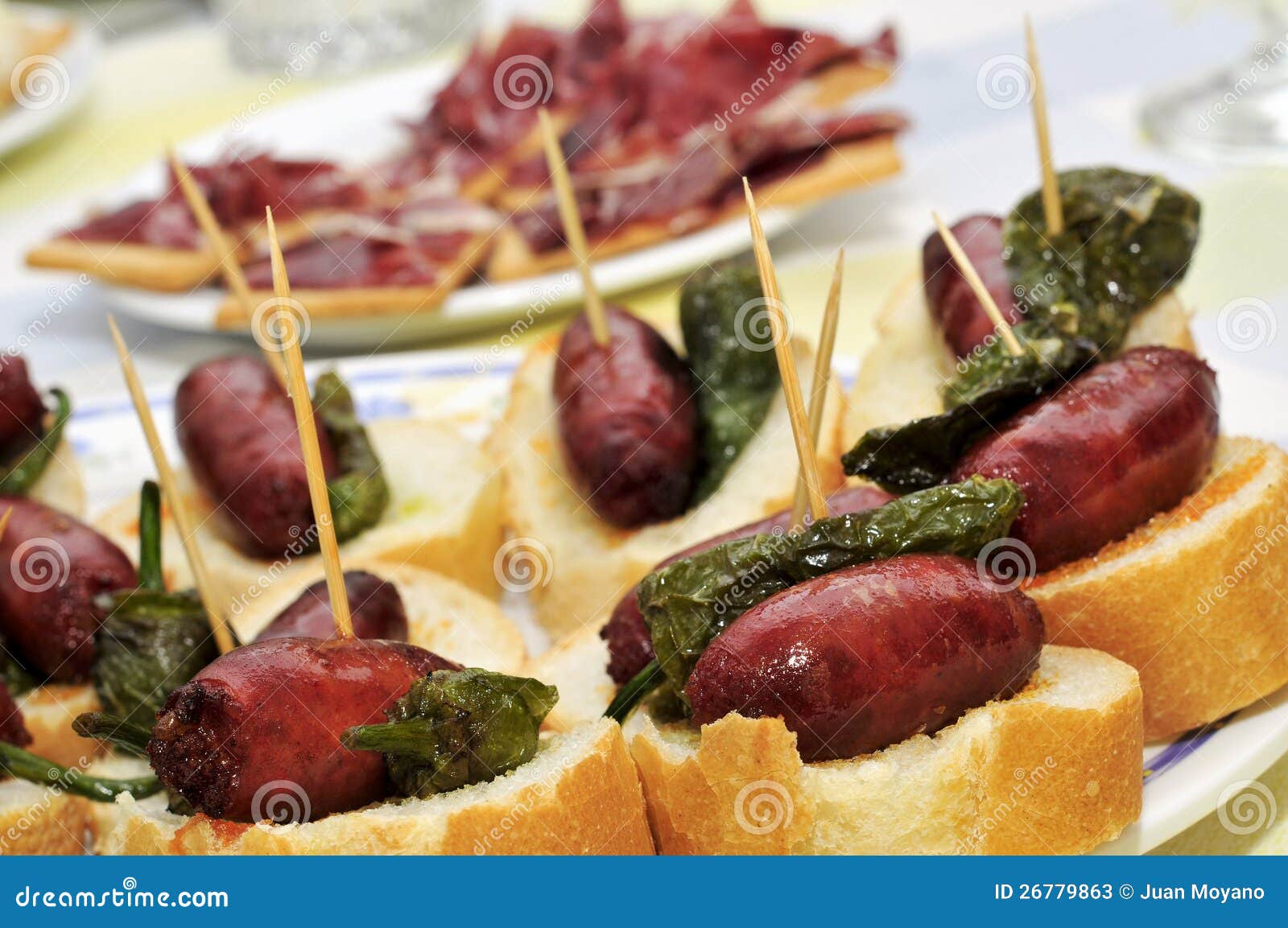 Spanish pinchos stock image. Image of montadito, plate - 26779863