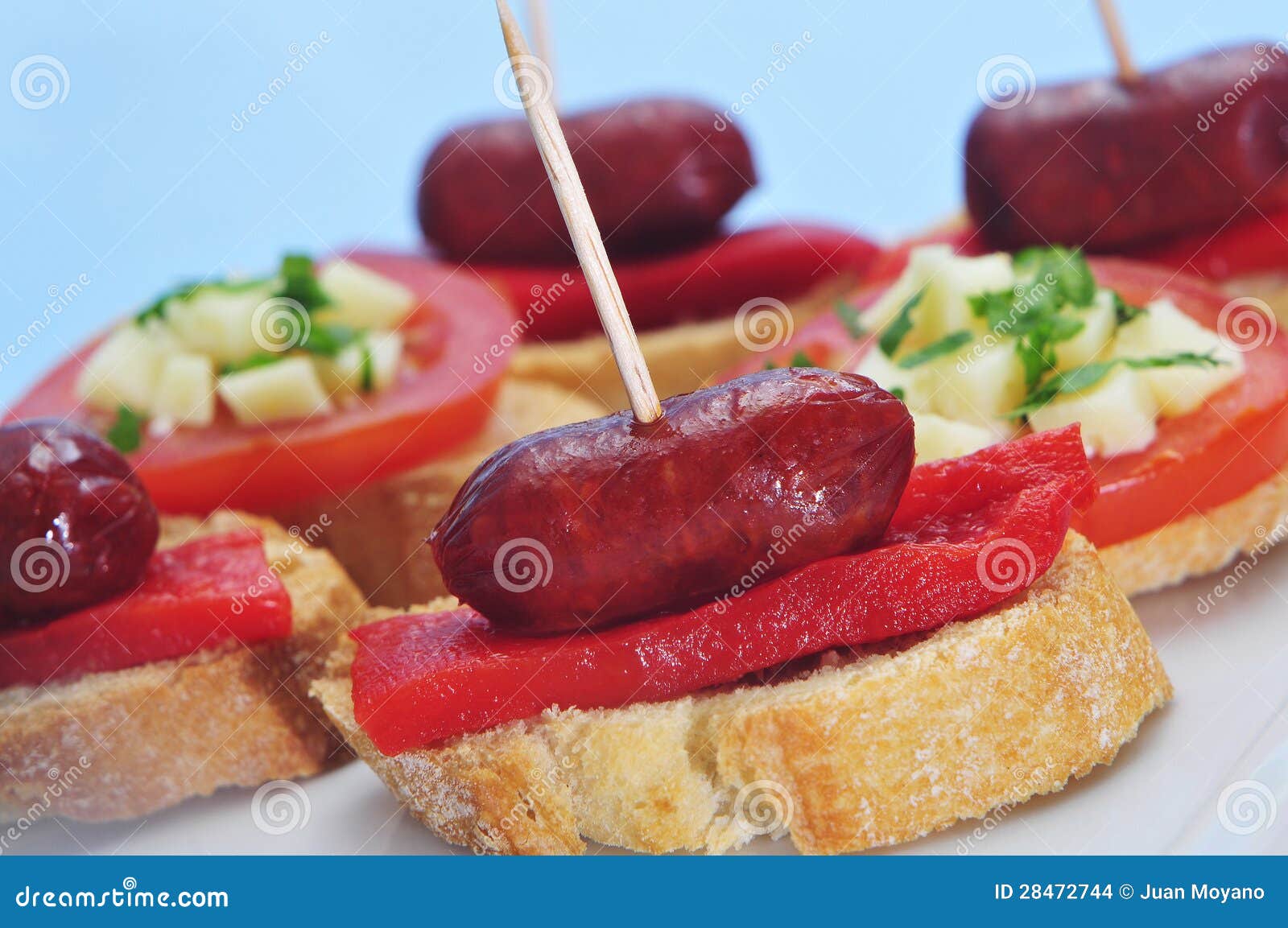 Spanish pinchos stock photo. Image of hors, plate, restaurant - 28472744