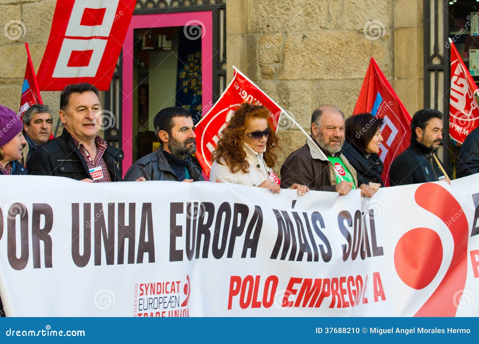 Spanish protest editorial image. Image of sign, movement - 37688210