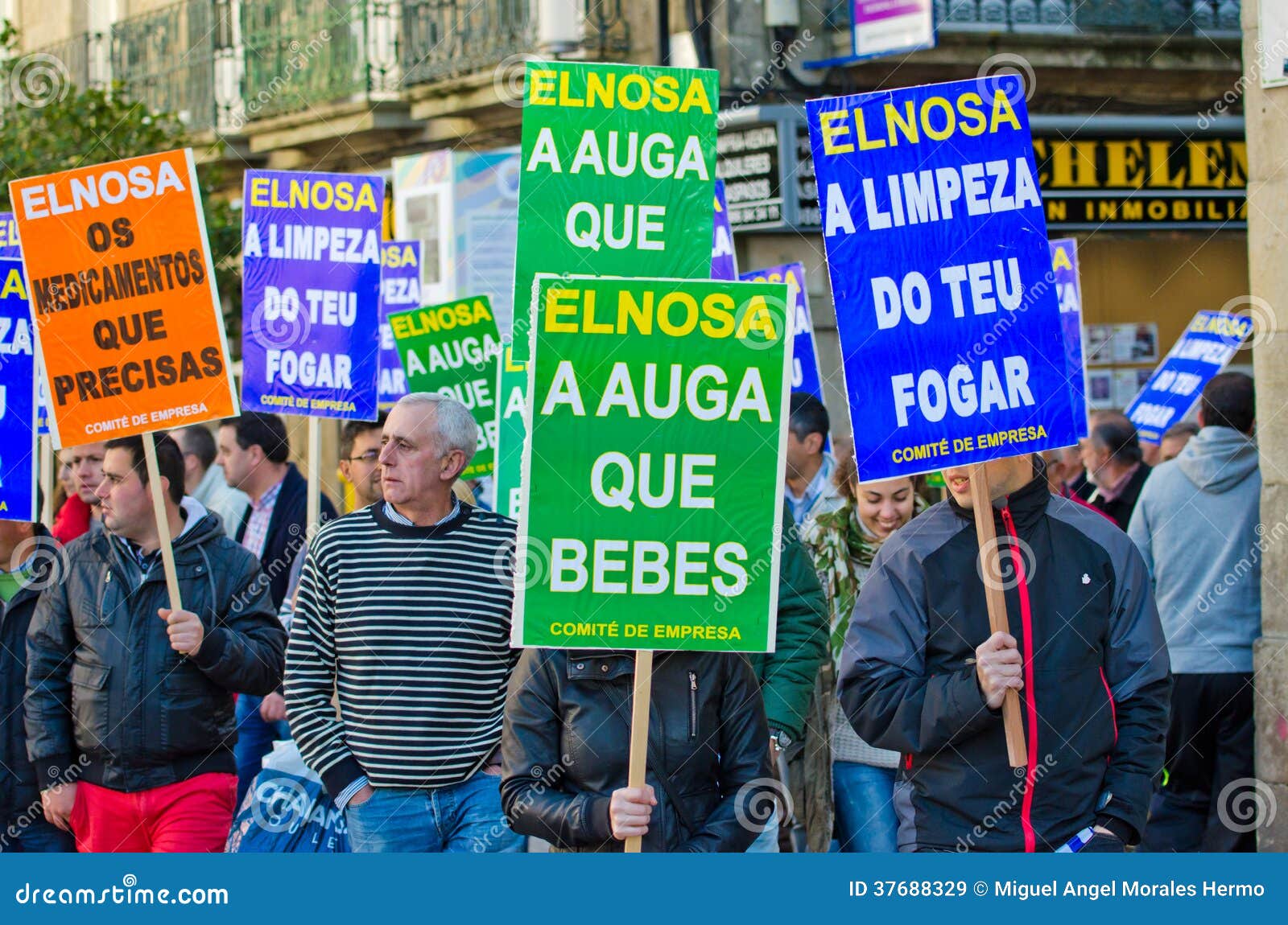 Spanish protest editorial stock image. Image of sign - 37688329