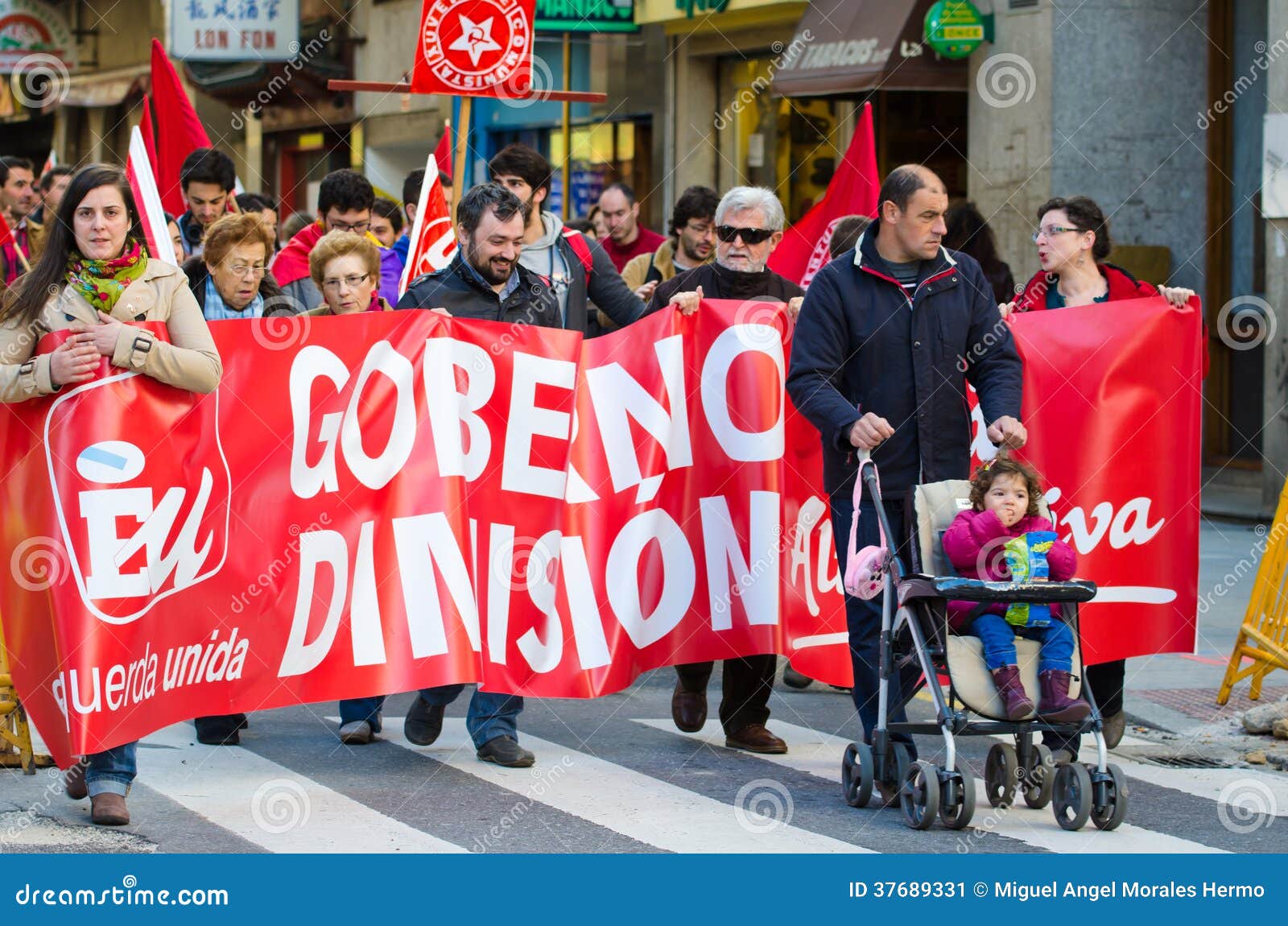 Spanish protest editorial photo. Image of revolution - 37689331