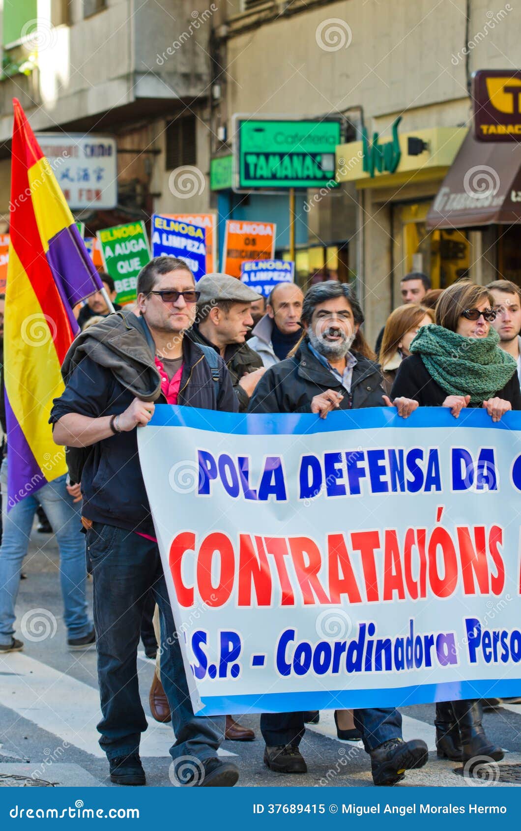 Spanish protest editorial image. Image of revolution - 37689415