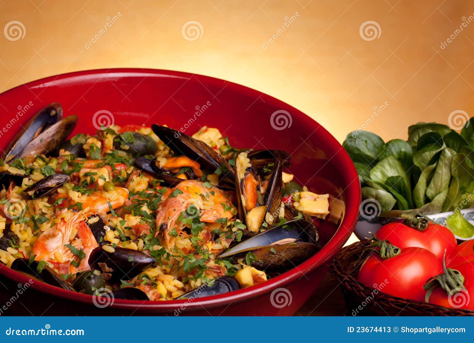 Spanish Recipes - Paella stock image. Image of gourmet - 23674413