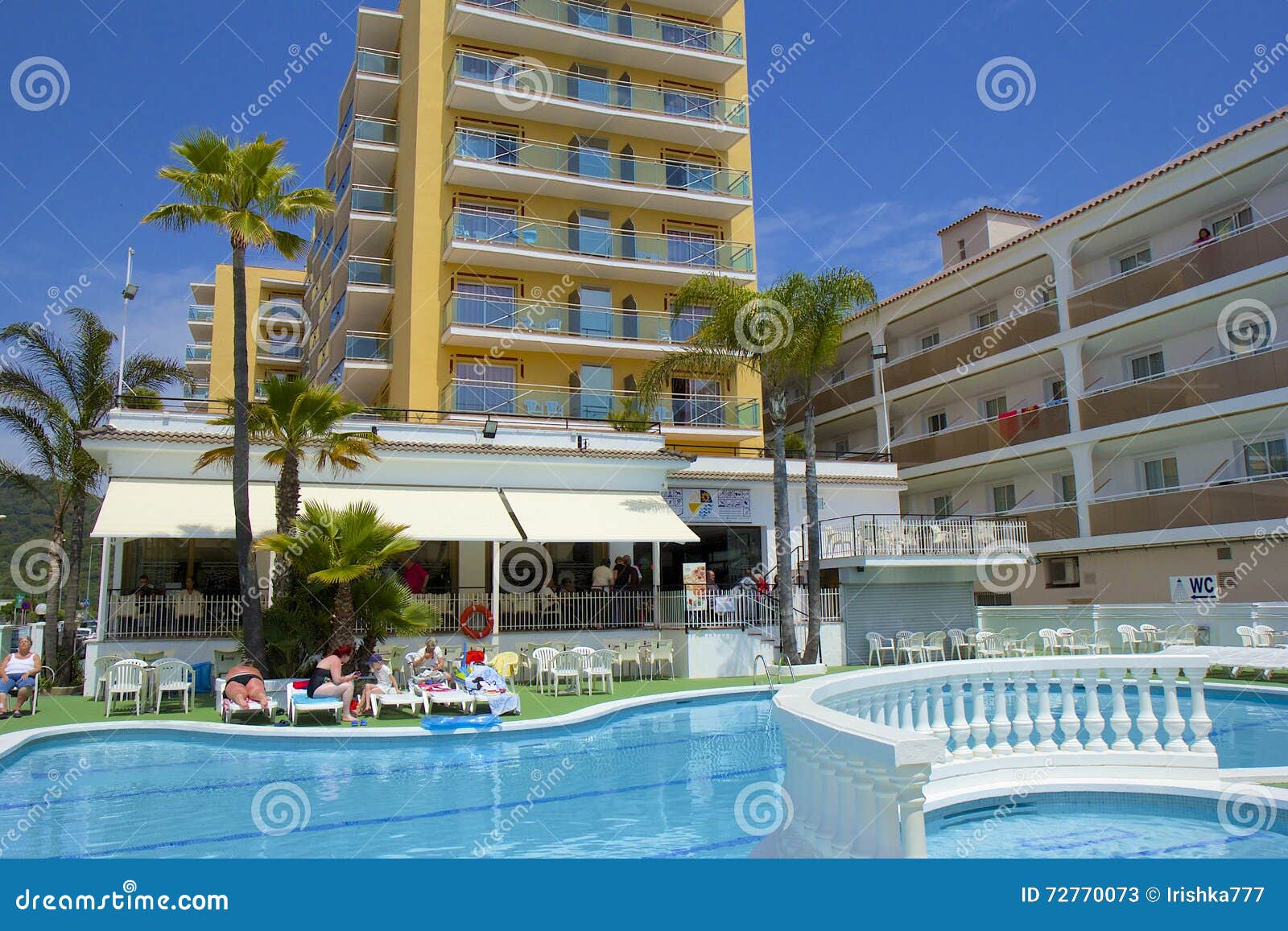 Spanish Resort in Malgrat De Mar Editorial Stock Photo - Image of water ...