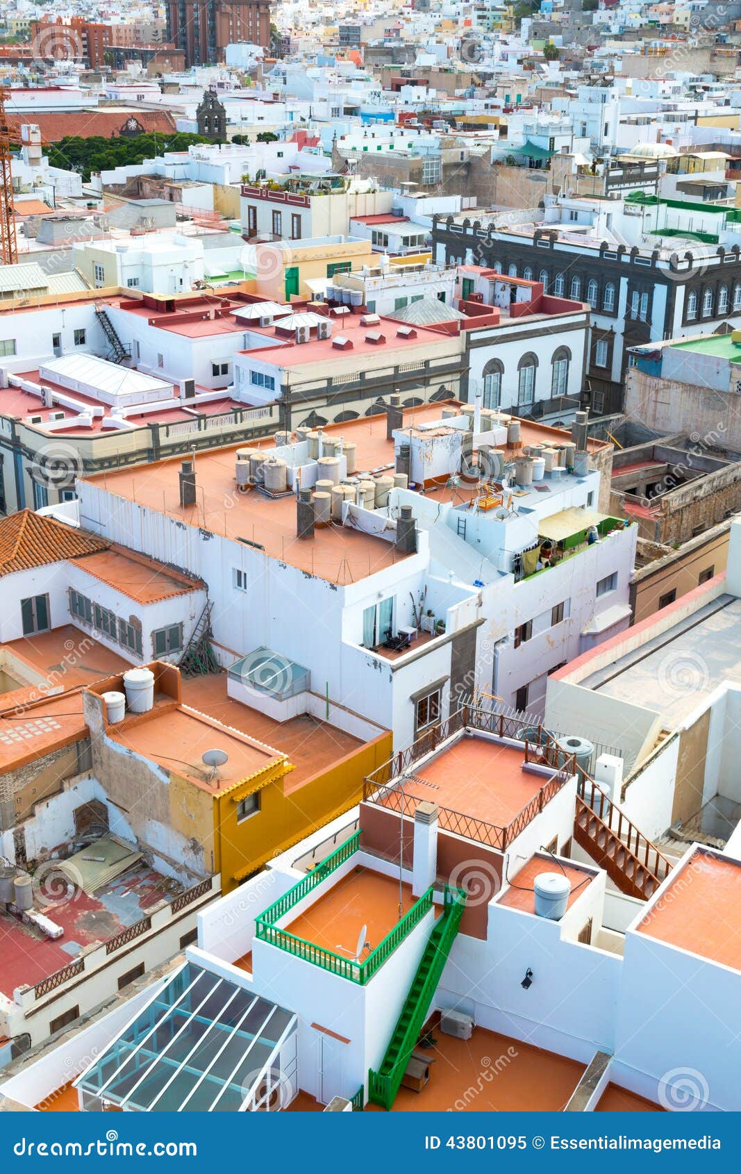 Spanish Rooftop View (2) stock image. Image of roof, dwellings - 43801095