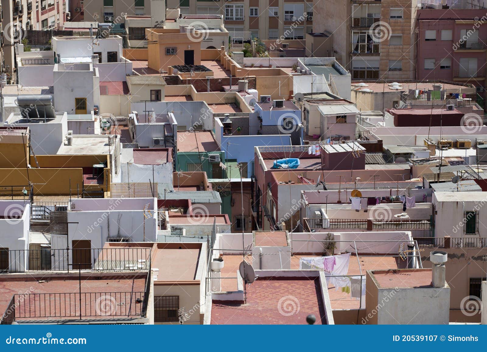 Spanish Rooftops stock image. Image of development, apartments - 20539107