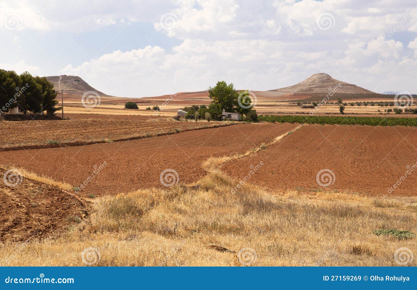 Spanish rural landscape stock image. Image of orange - 27159269