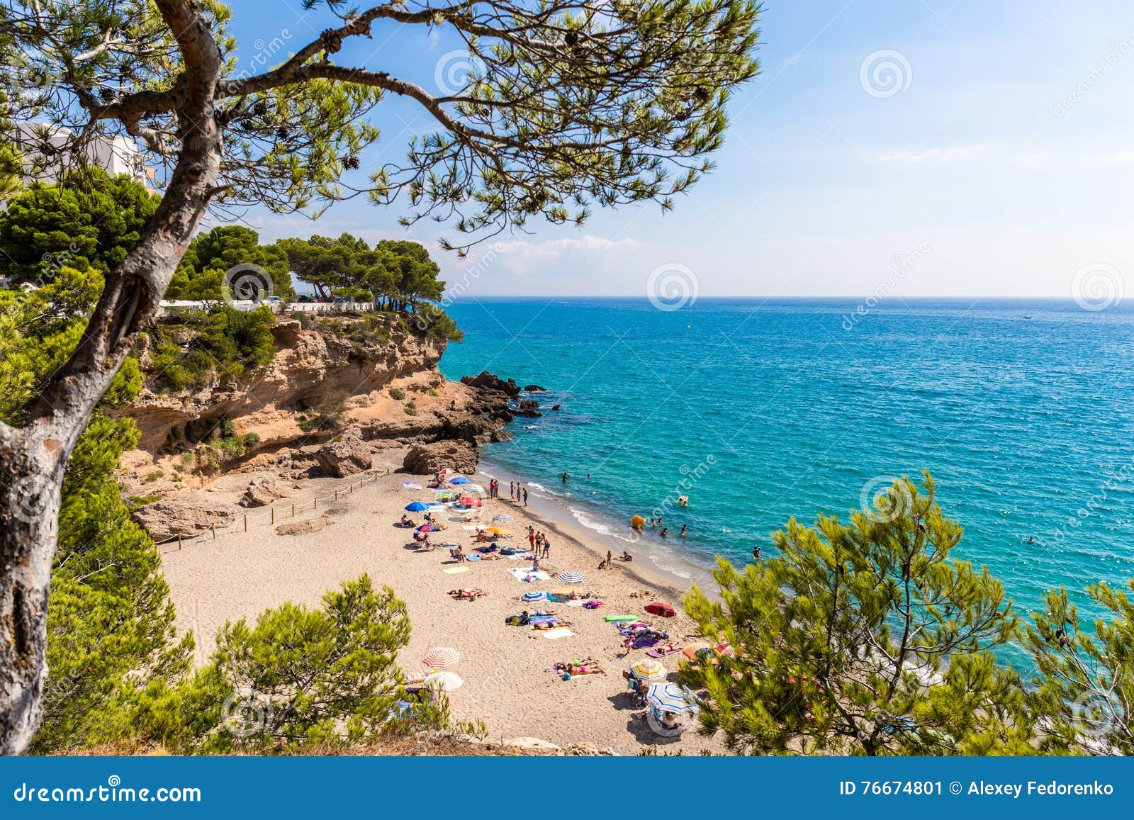 Spanish Seaside, Costa Dorada Stock Image - Image of sailboat, seaside ...