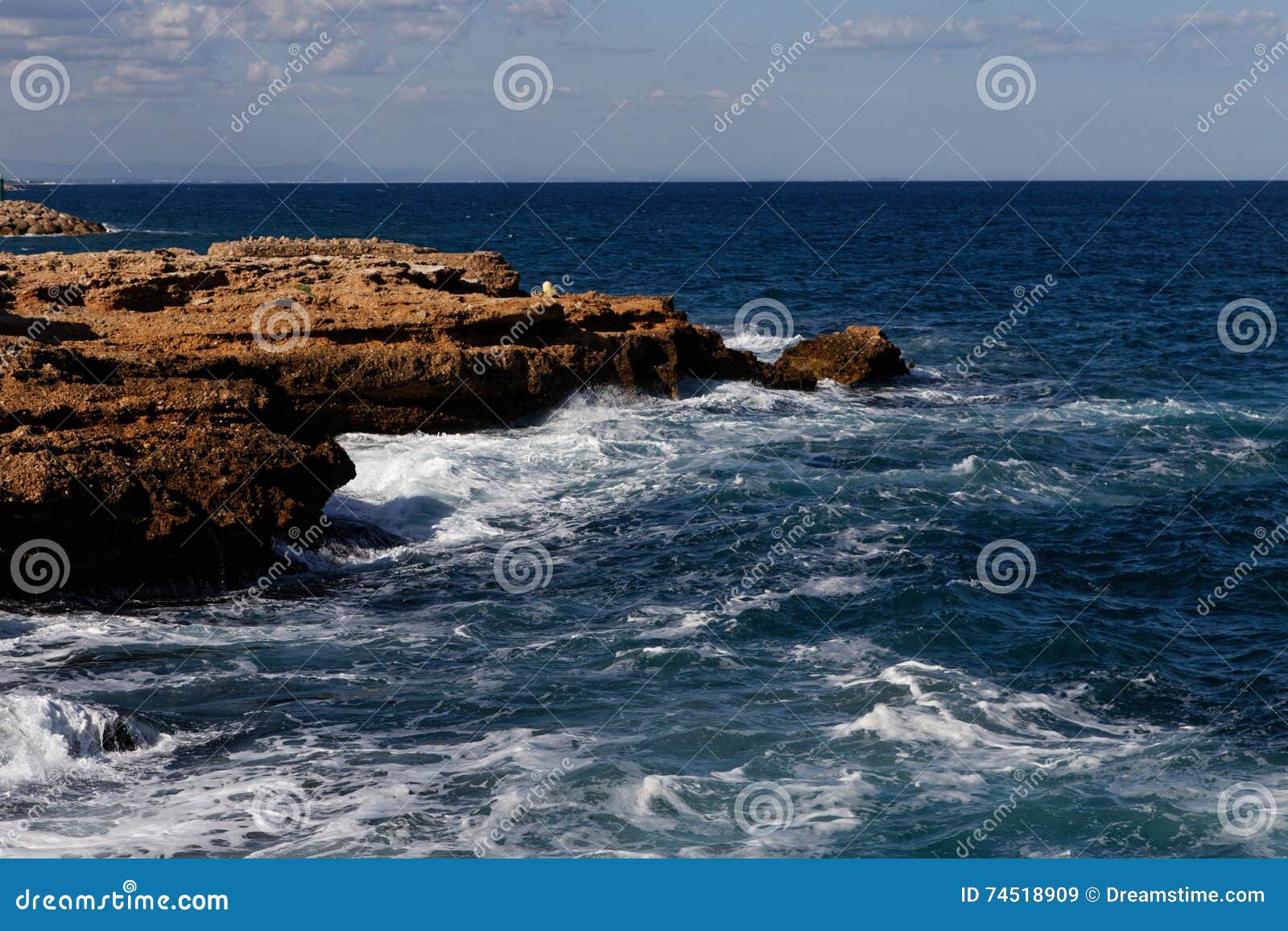 Spanish seaside stock image. Image of seacoast, playa - 74518909