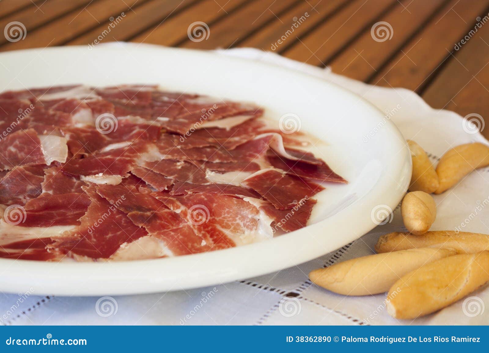 Spanish serrano ham stock photo. Image of food, gourmet - 38362890