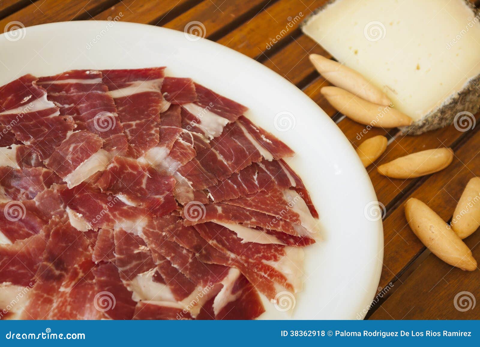 Spanish serrano ham stock photo. Image of protein, iberico - 38362918