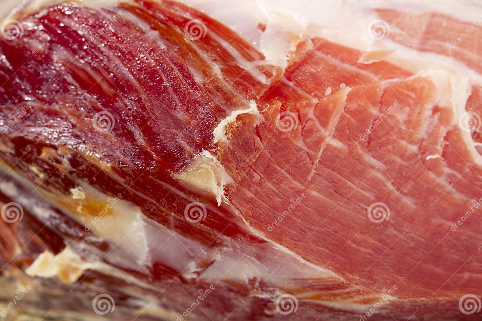 Spanish Serrano Ham Jamon Cut Stock Photo - Image of appetizer, spain ...