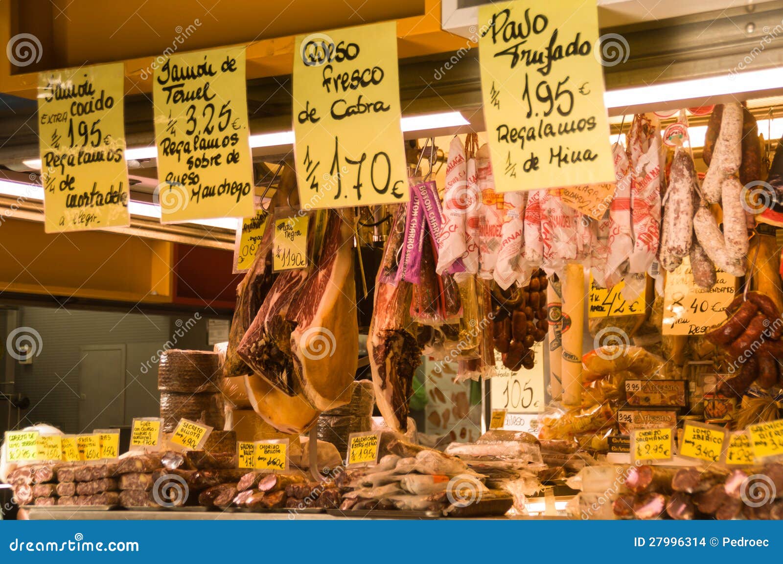 Spanish Shop Front at Indoor Market Editorial Stock Image - Image of ...
