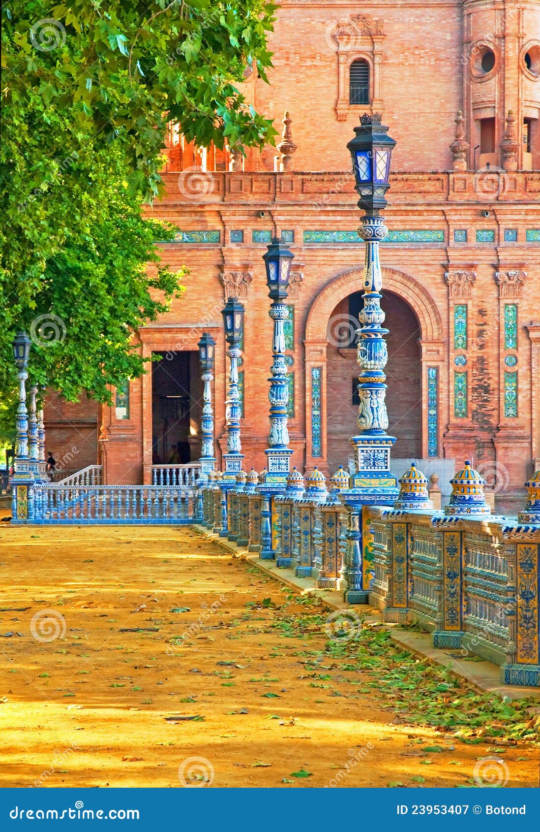 Spanish square stock image. Image of construction, color - 23953407