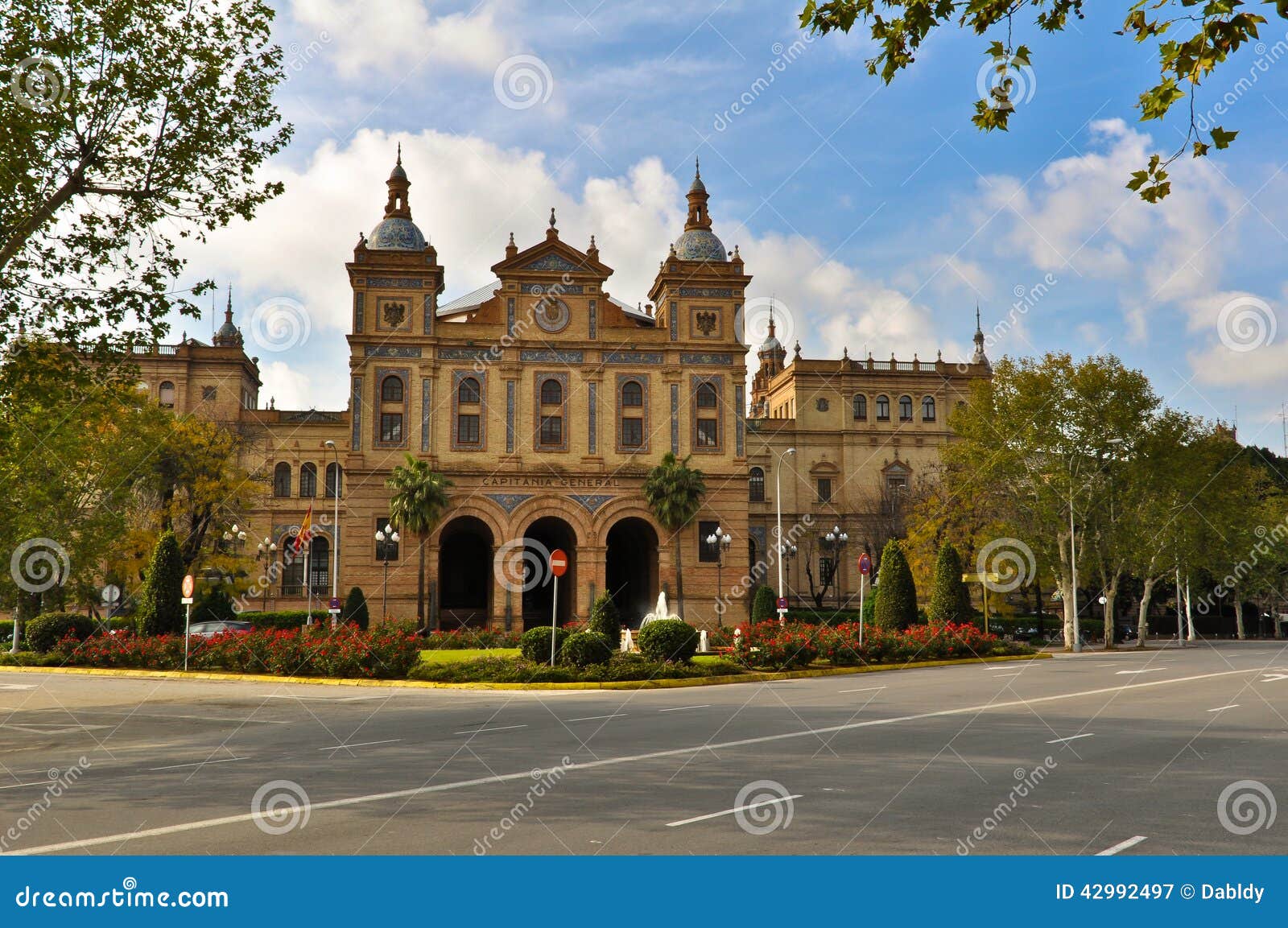 Spanish Square Castle stock image. Image of place, ceramic - 42992497