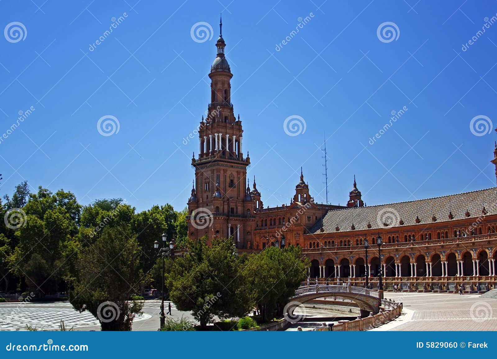 Spanish square in Seville stock photo. Image of spain - 5829060