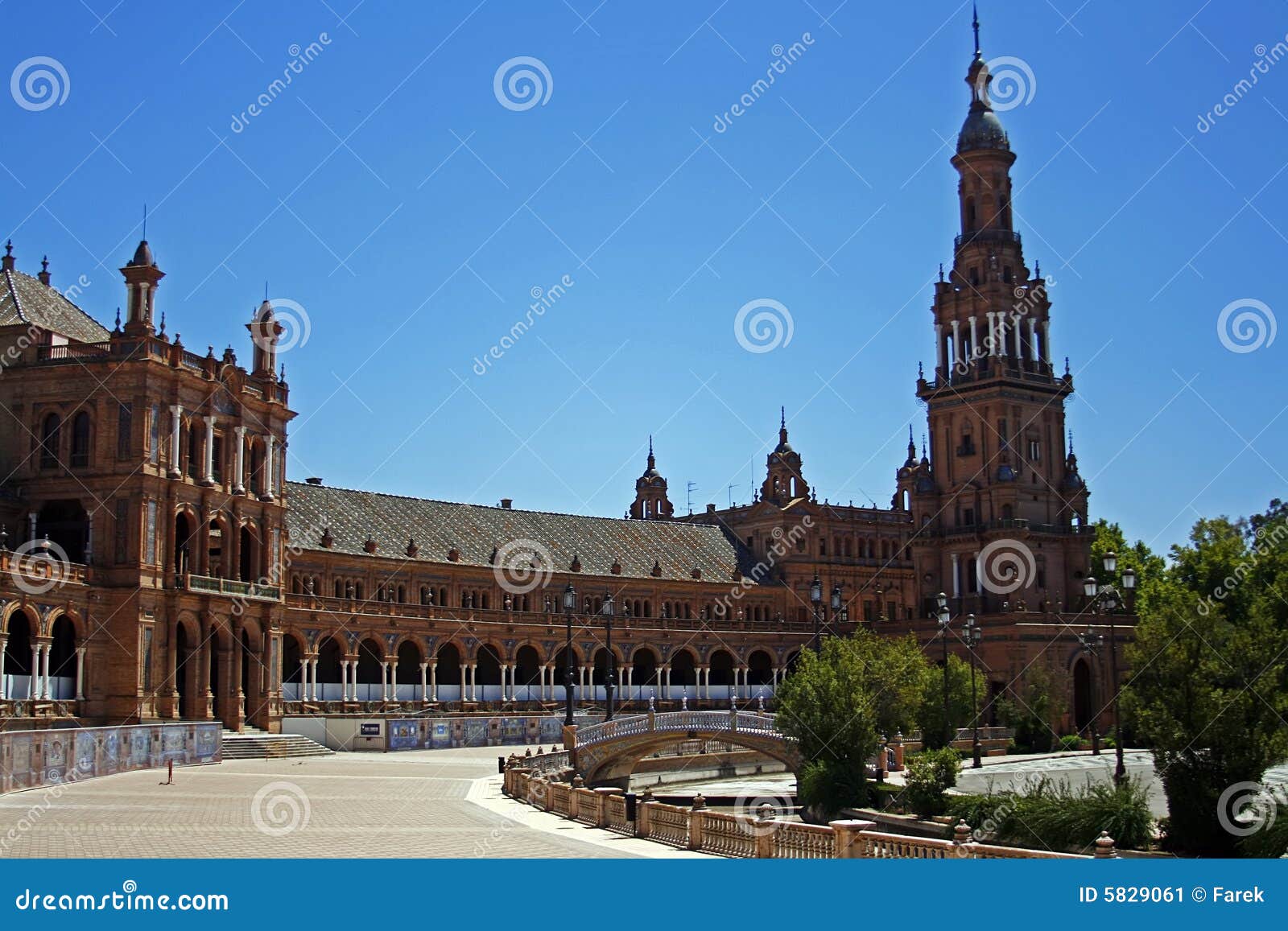 Spanish square in Seville stock image. Image of city, scenery - 5829061