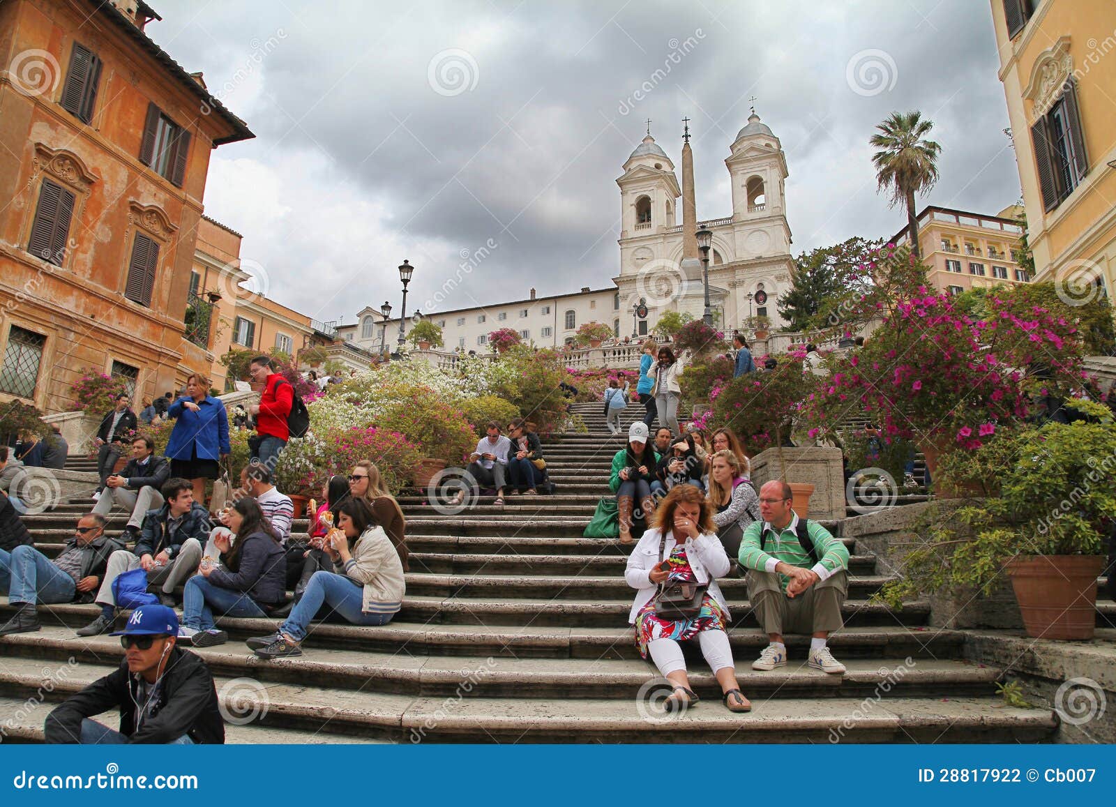 Spanish Step editorial photography. Image of famous, landscape - 28817922