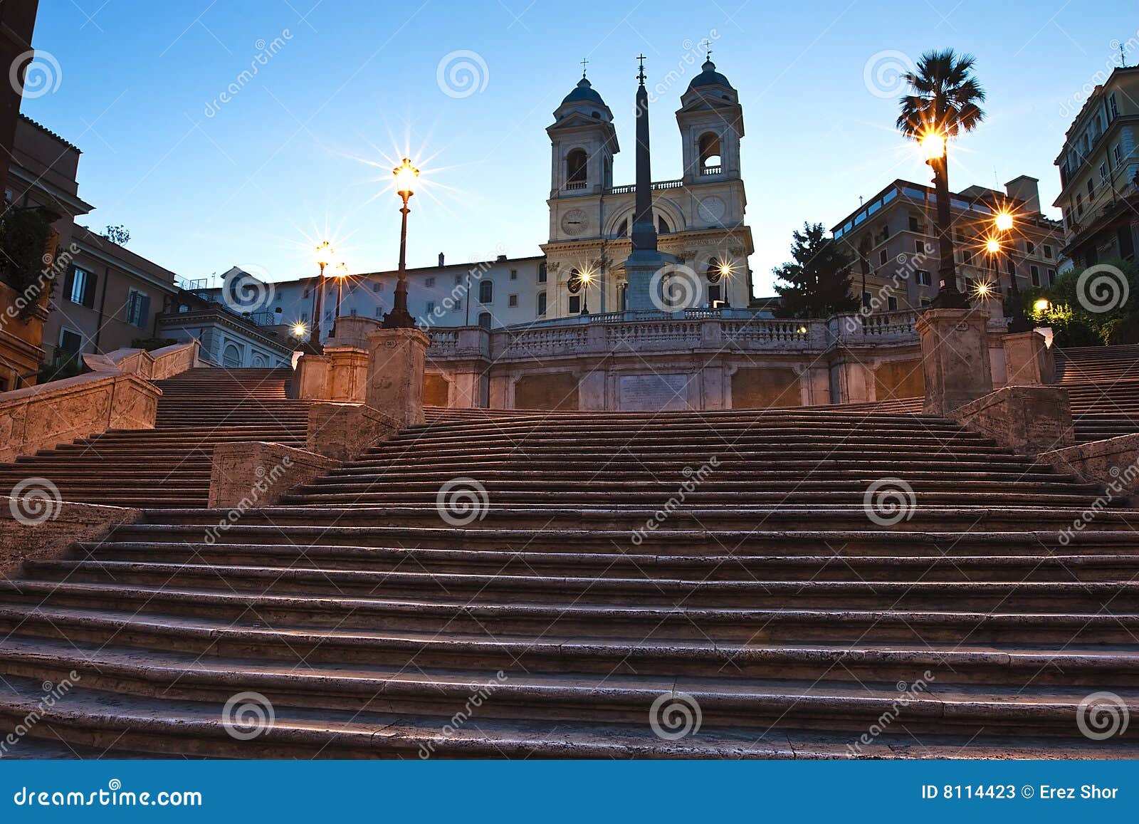 Spanish Steps stock image. Image of indigenous, night - 8114423