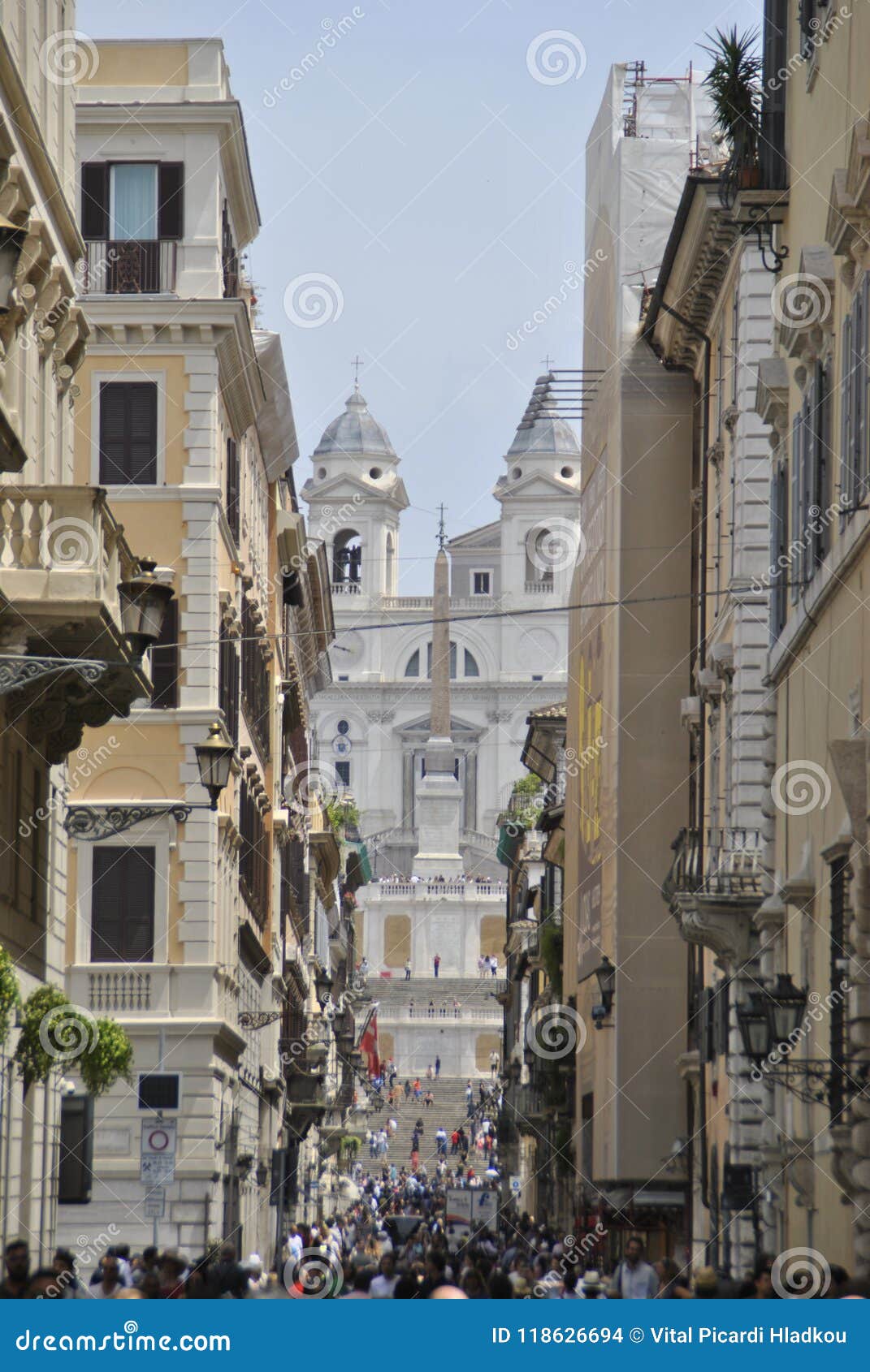 Spanish steps view in Rome editorial stock image. Image of roma - 118626694