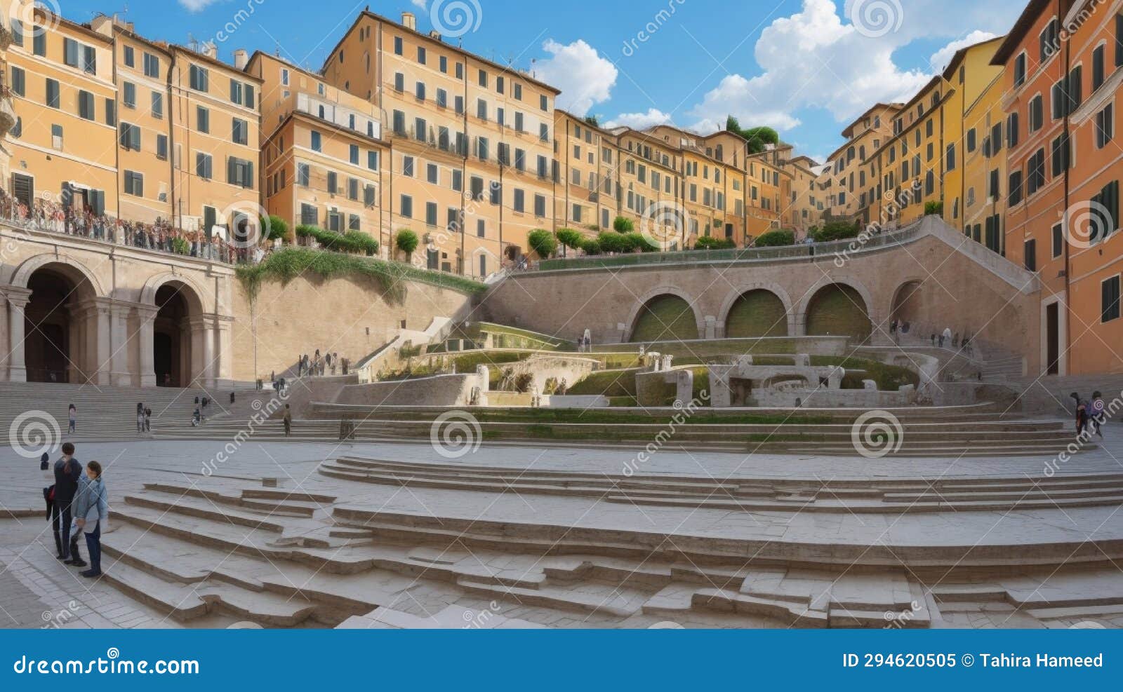 Spanish Steps in Rome Italy - Architecture Back.. Stock Illustration ...