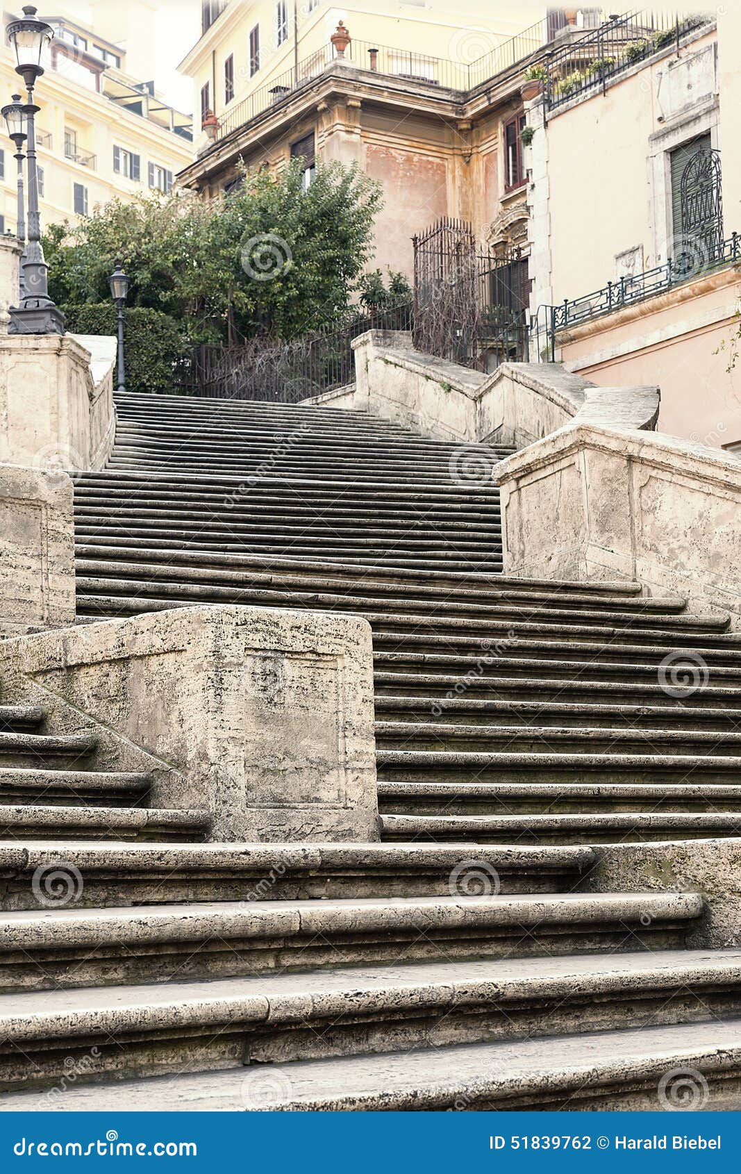 The Spanish Steps in Rome, Italy Stock Photo - Image of stairway, empty ...