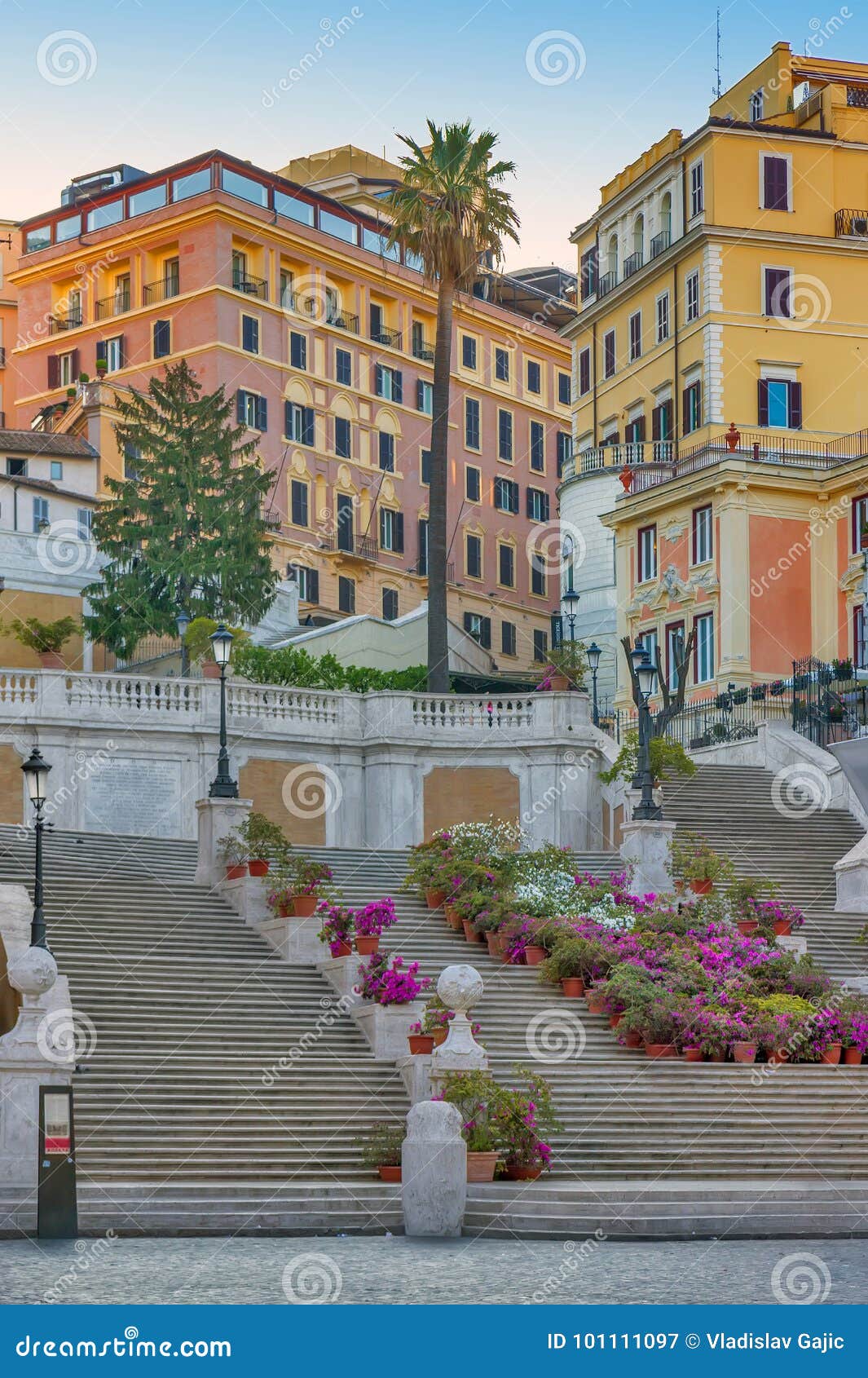 The Spanish Steps in Rome, Italy. Stock Image - Image of empty, square ...