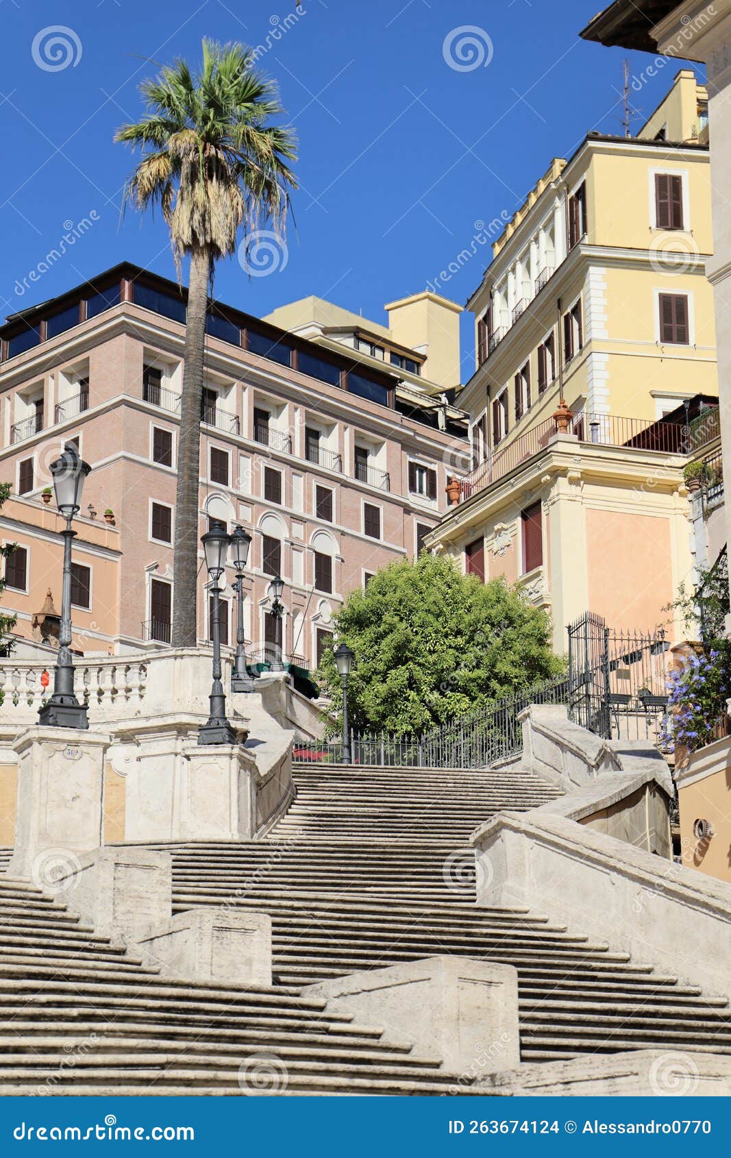 Spanish steps in Rome stock photo. Image of church, historical - 263674124