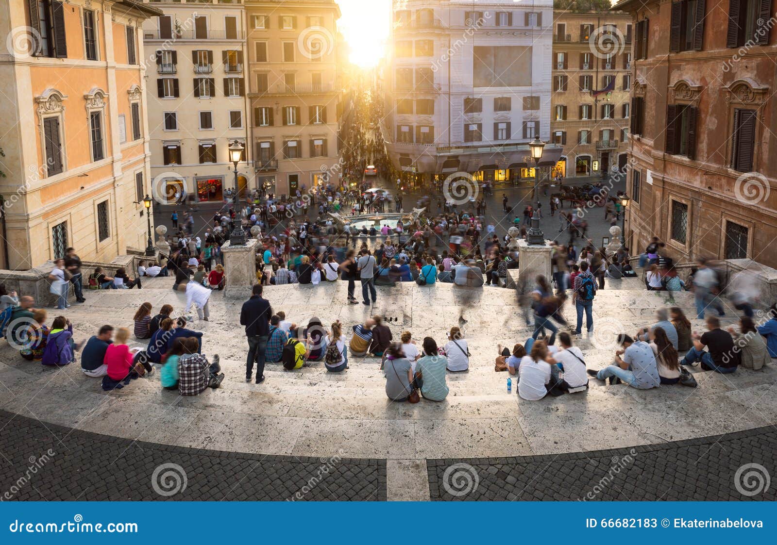Spanish Steps and Square of Spain (Piazza Di Spagna) in Rome Editorial ...