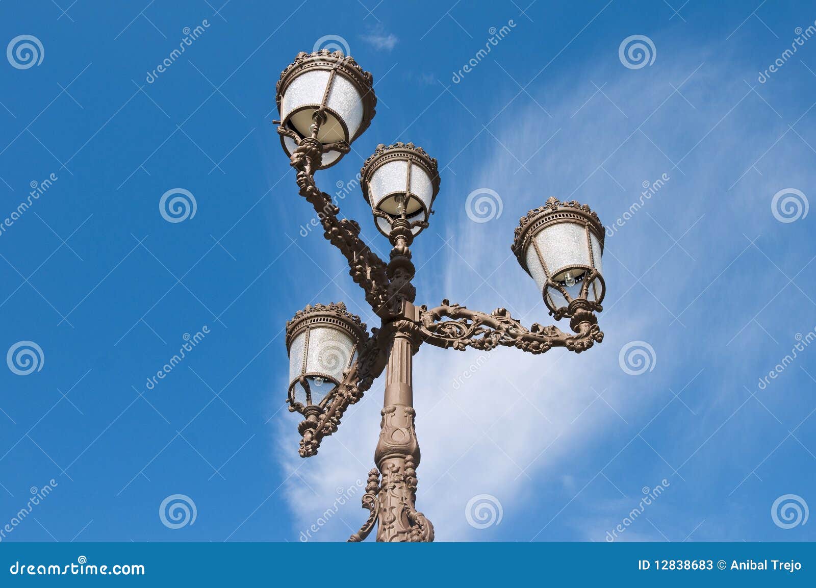 Spanish streetlamp stock image. Image of colour, streetlamp - 12838683