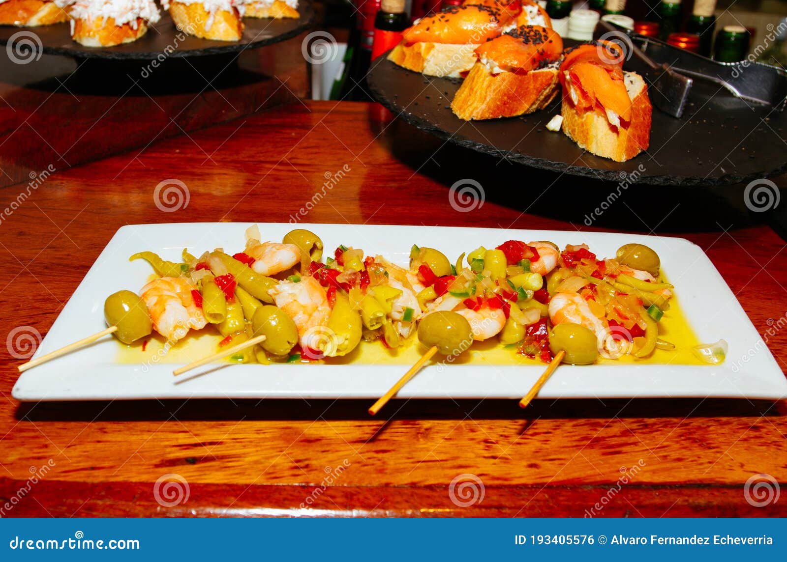 Spanish Tapas of the Basque Country Stock Photo - Image of dinner ...